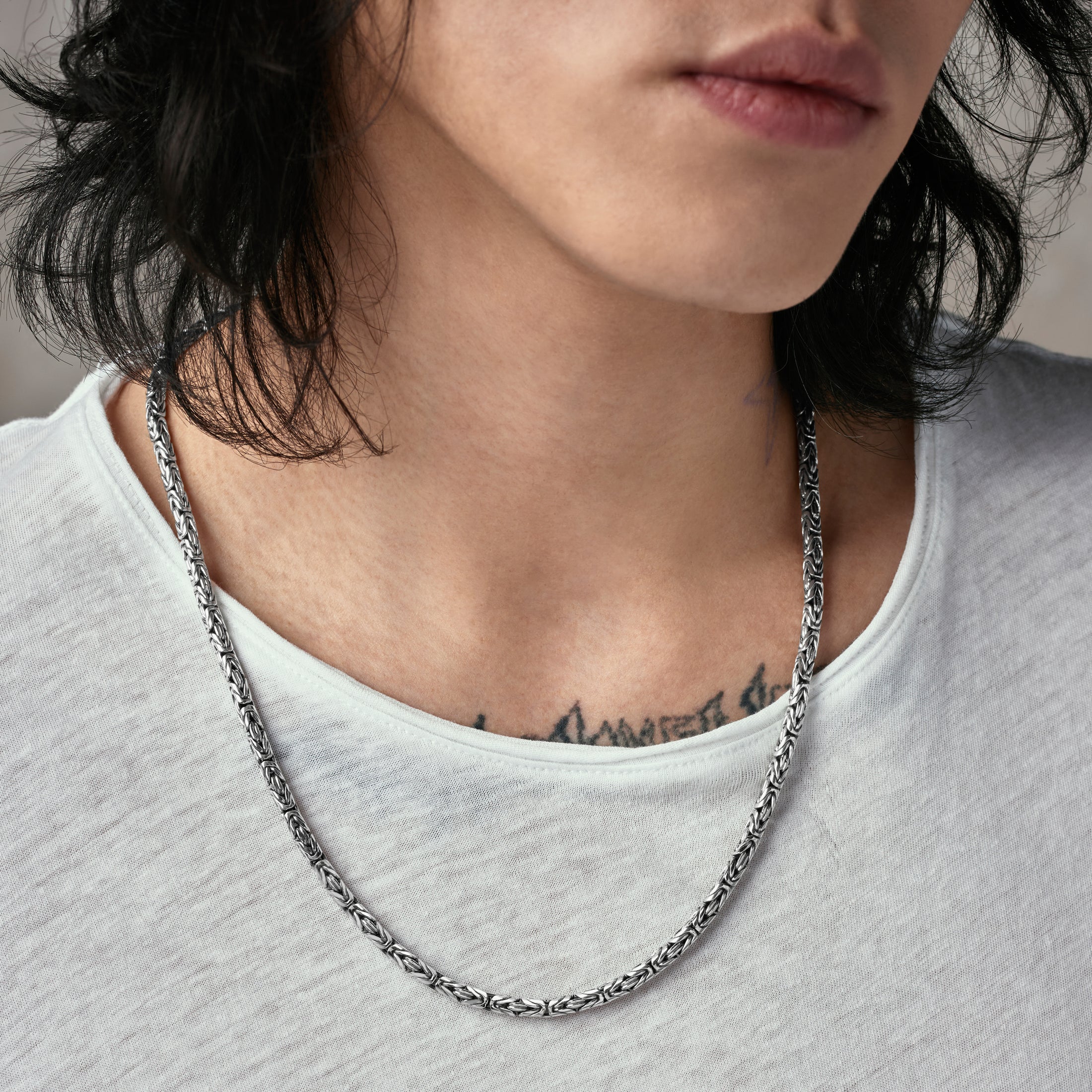 "Aztec" Handcrafted Sterling Silver Men's Chain – Clocks and Colours