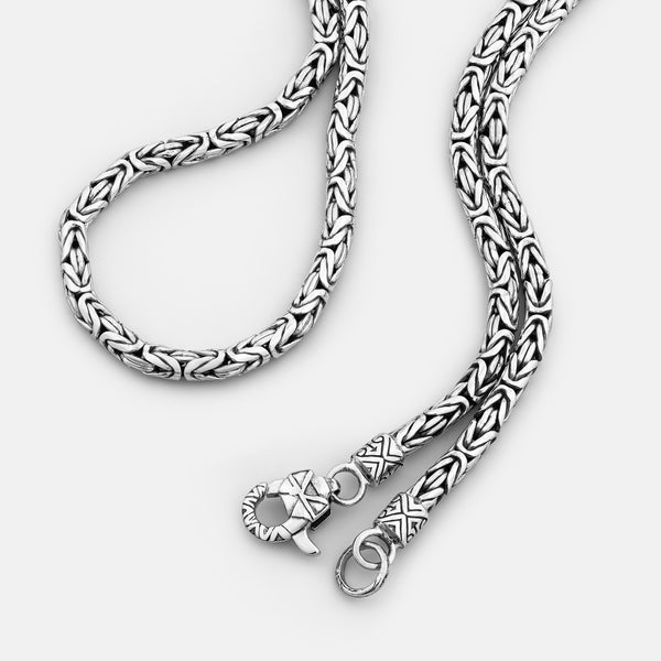 "Aztec" Handcrafted Sterling Silver Men's Chain – Clocks and Colours