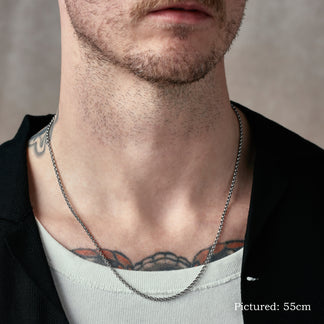 "Cable Chain" Handcrafted Sterling Silver Men's Chain – Clocks and Colours