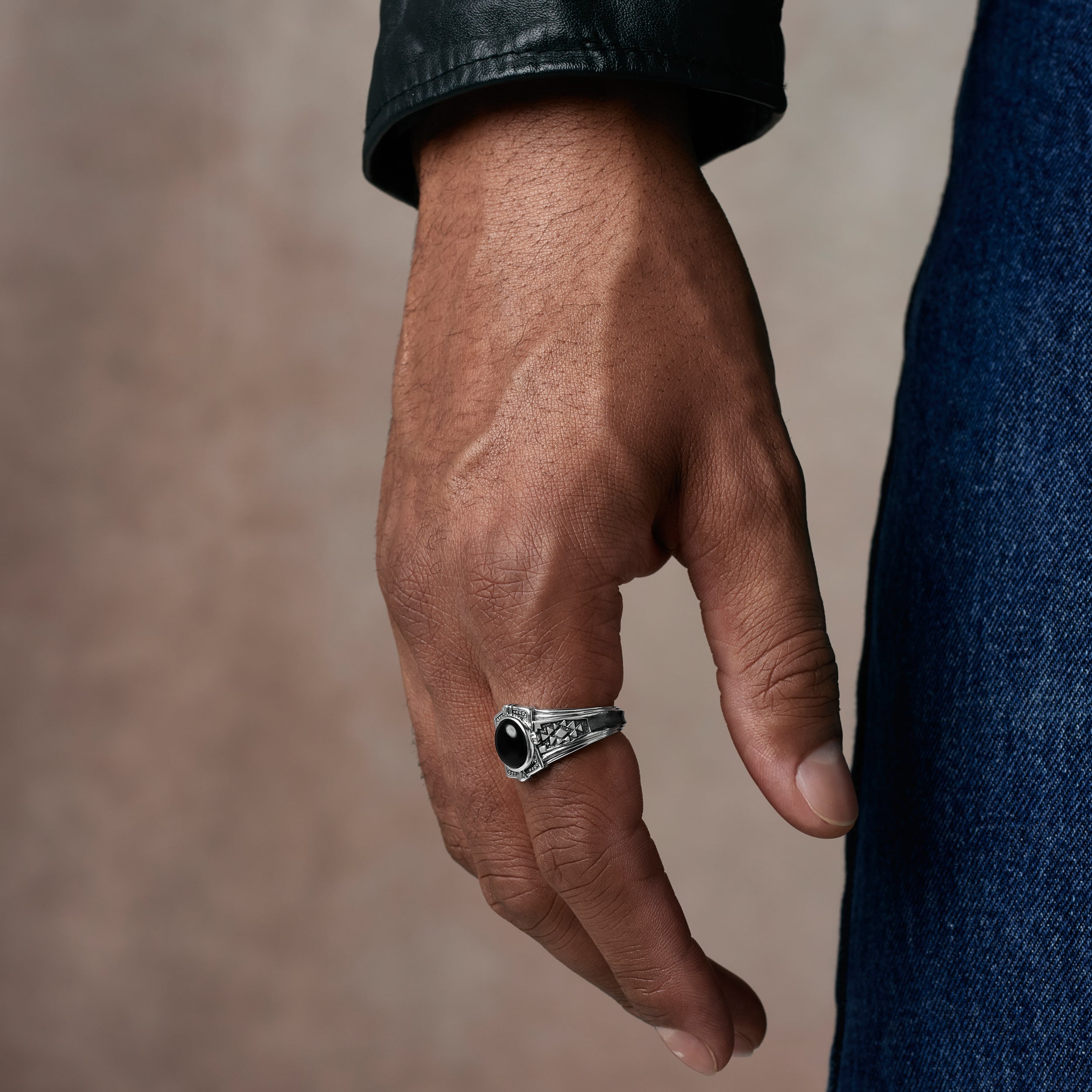 "Crossroads" Handcrafted Sterling Silver Men's Biker Ring – Clocks and ...