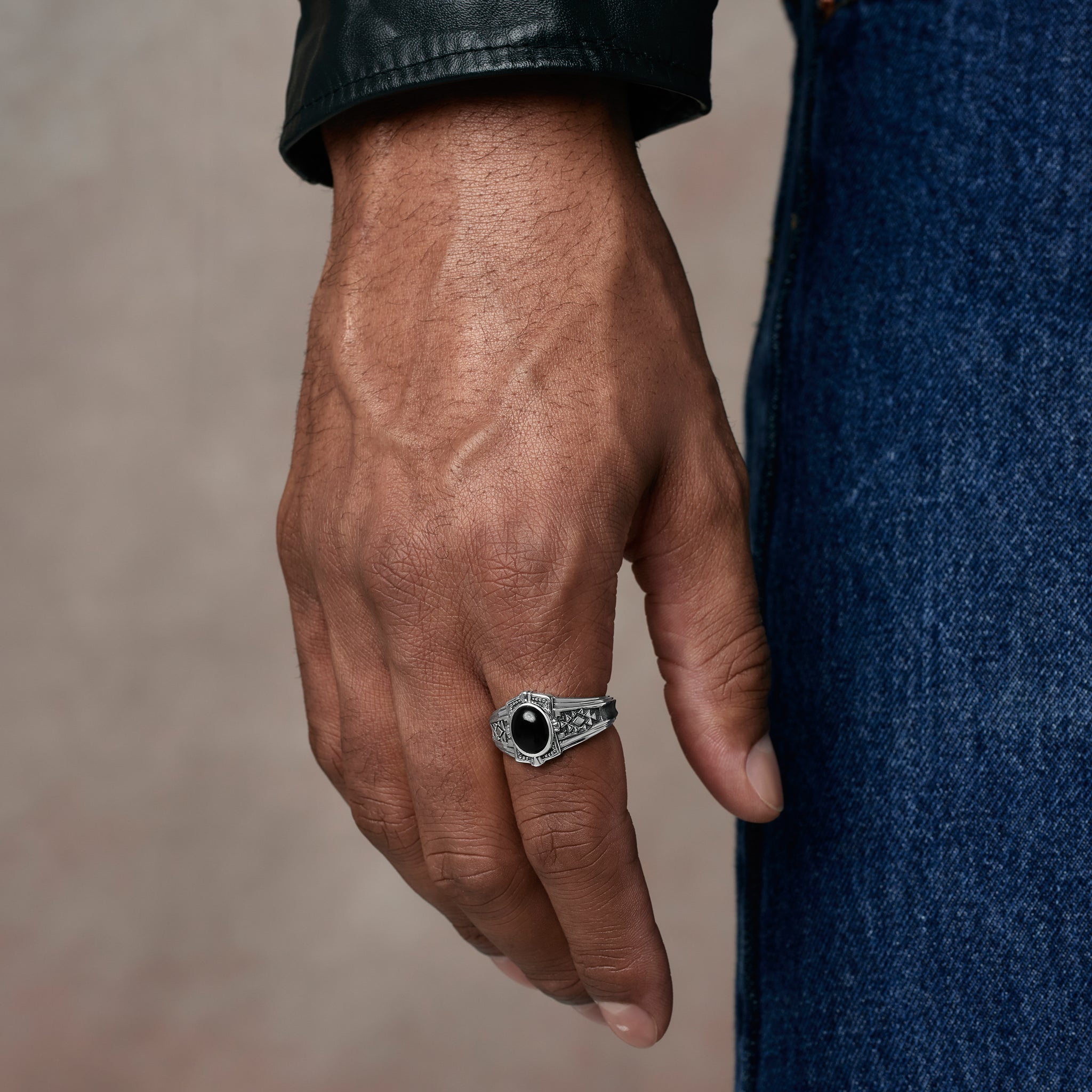 "Crossroads" Handcrafted Sterling Silver Men's Biker Ring – Clocks and ...