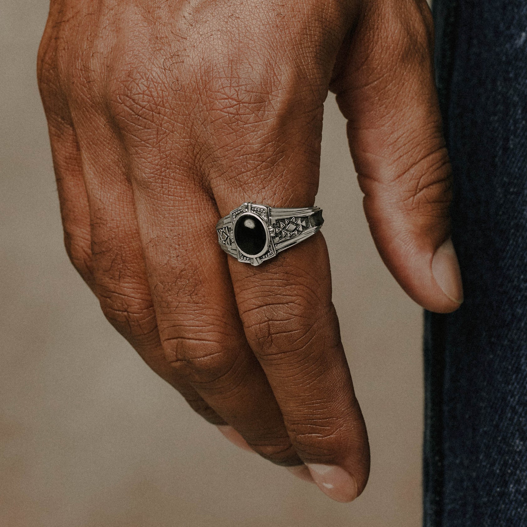 "Crossroads" Handcrafted Sterling Silver Men's Biker Ring – Clocks and ...