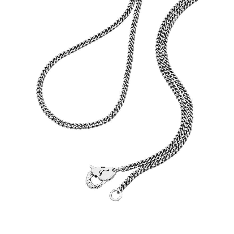 Curb Chain: Men's Curb Chain Necklace in Sterling Silver – Clocks and ...