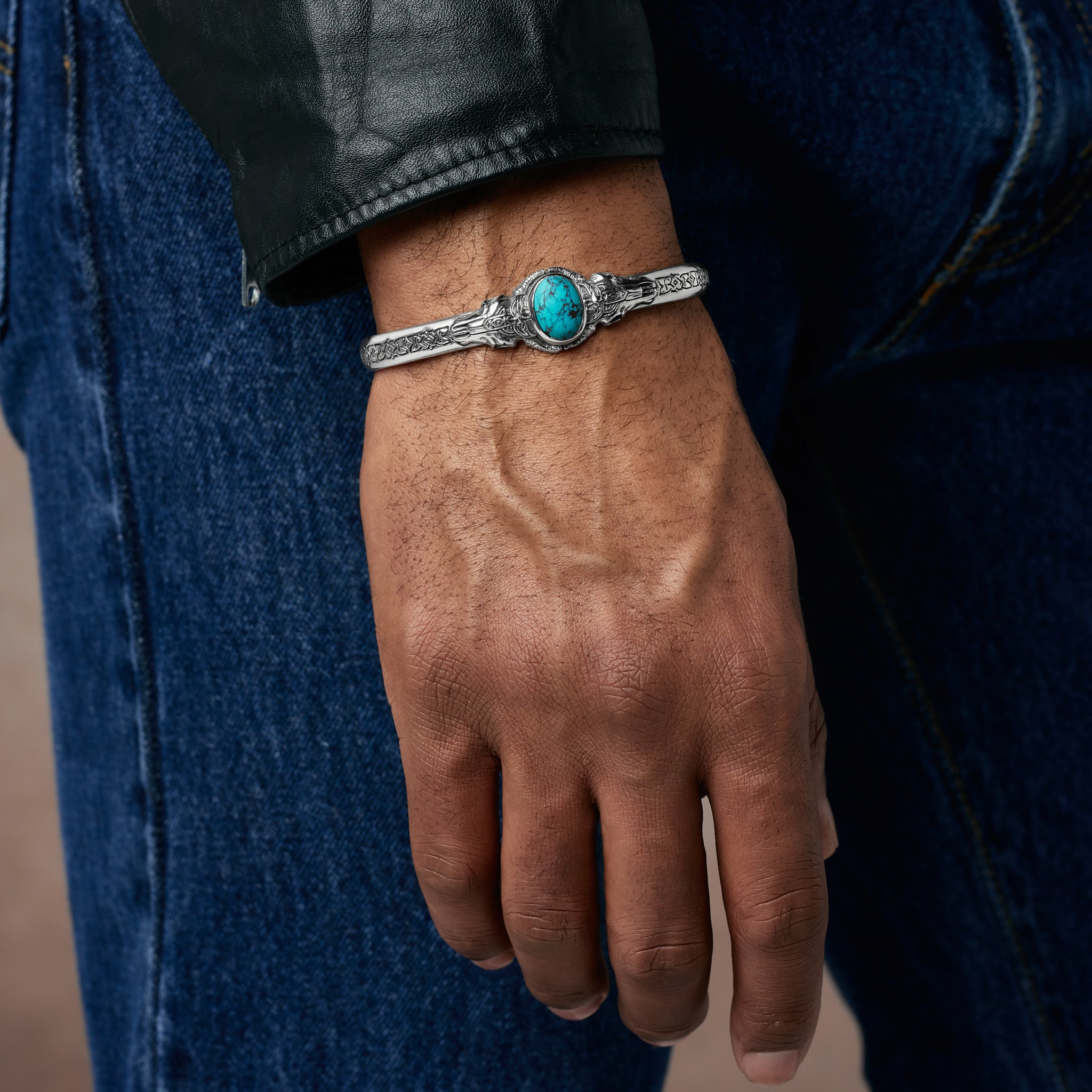 "Dauntless x JJ Julius Son" Handcrafted Sterling Silver Men's Bracelet ...