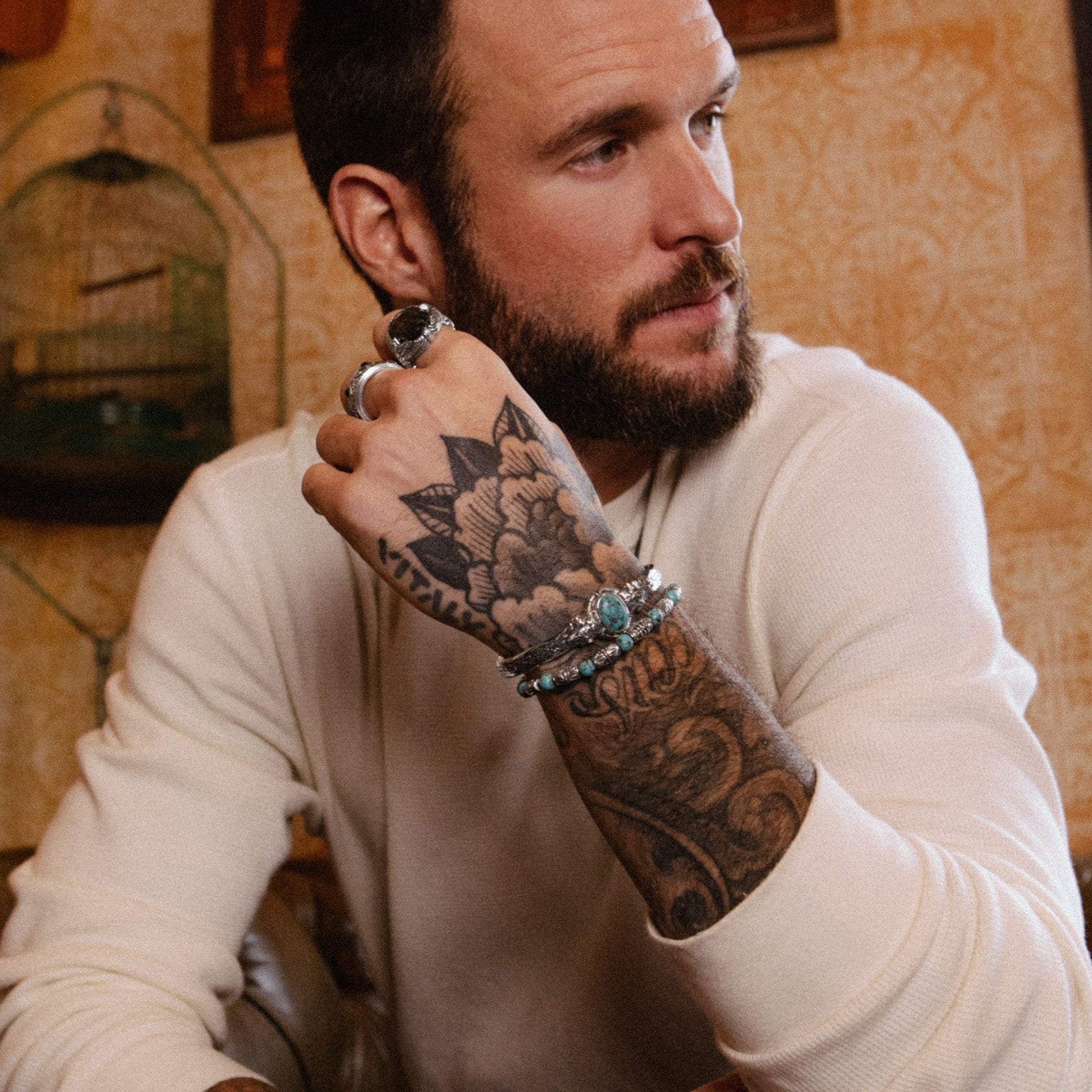 "Dauntless x JJ Julius Son" Handcrafted Sterling Silver Men's Bracelet ...