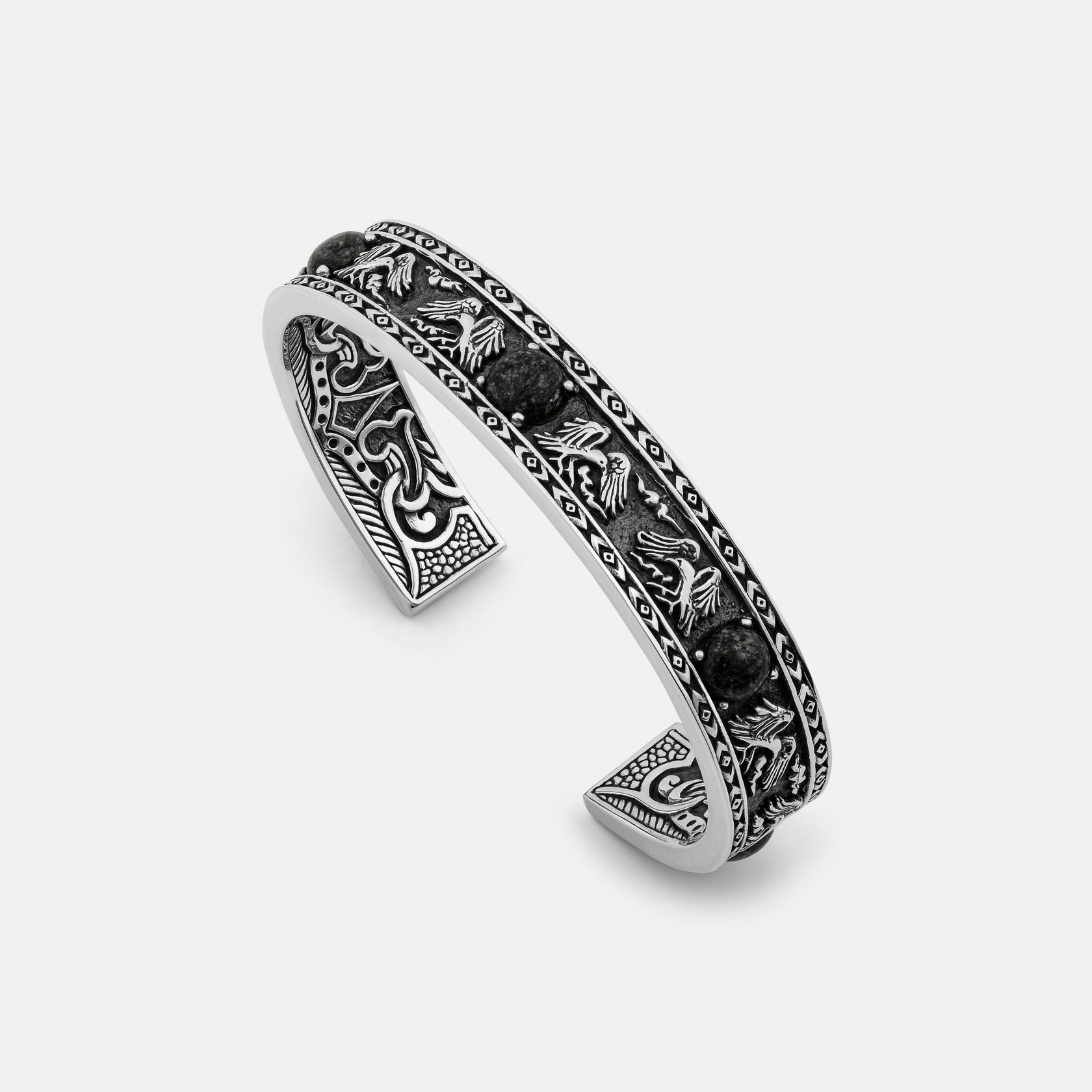 "Raven's Eye x JJ Julius Son" Sterling Silver Men's Cuff – Clocks and ...