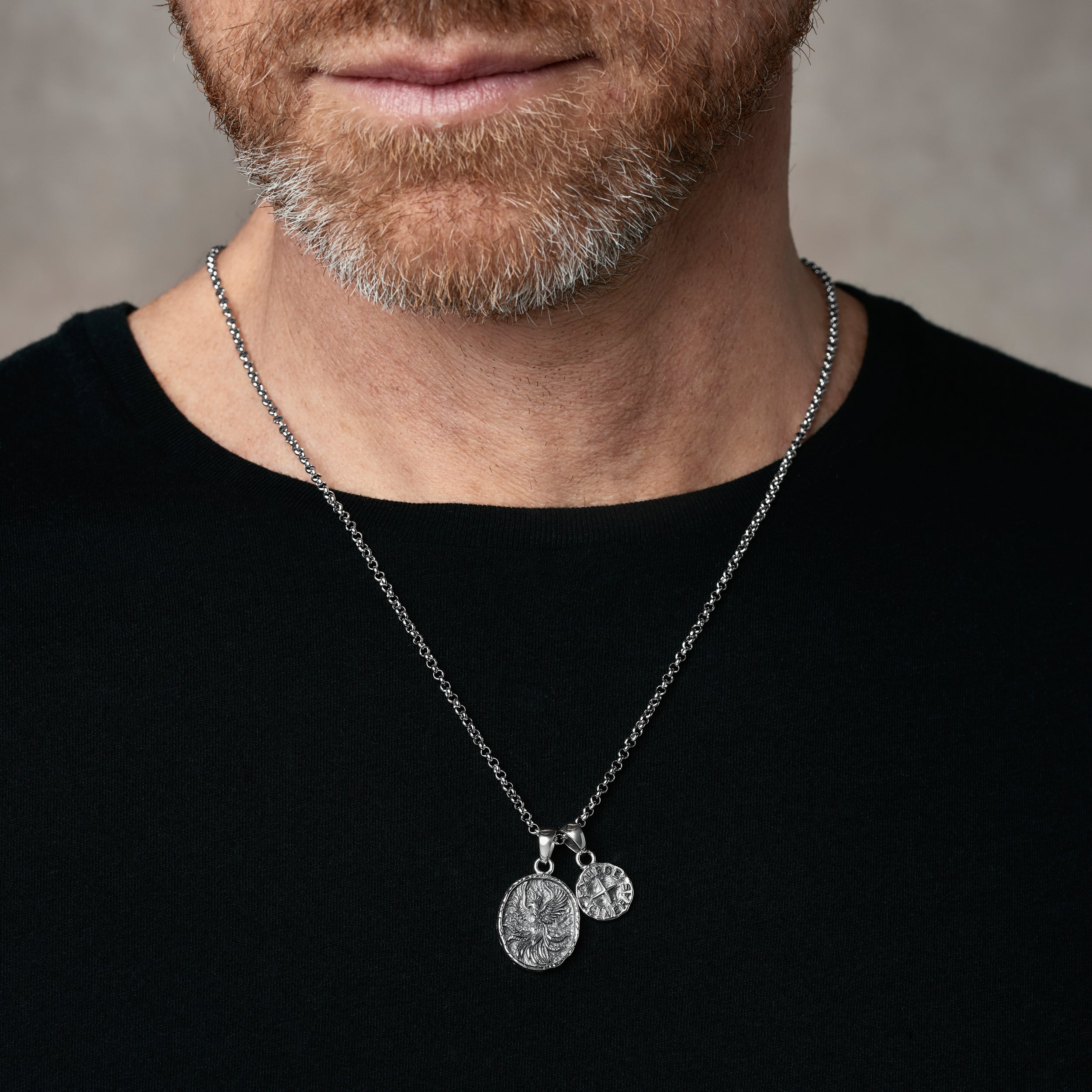 "Rise" Sterling Silvere Men's Necklace – Clocks and Colours