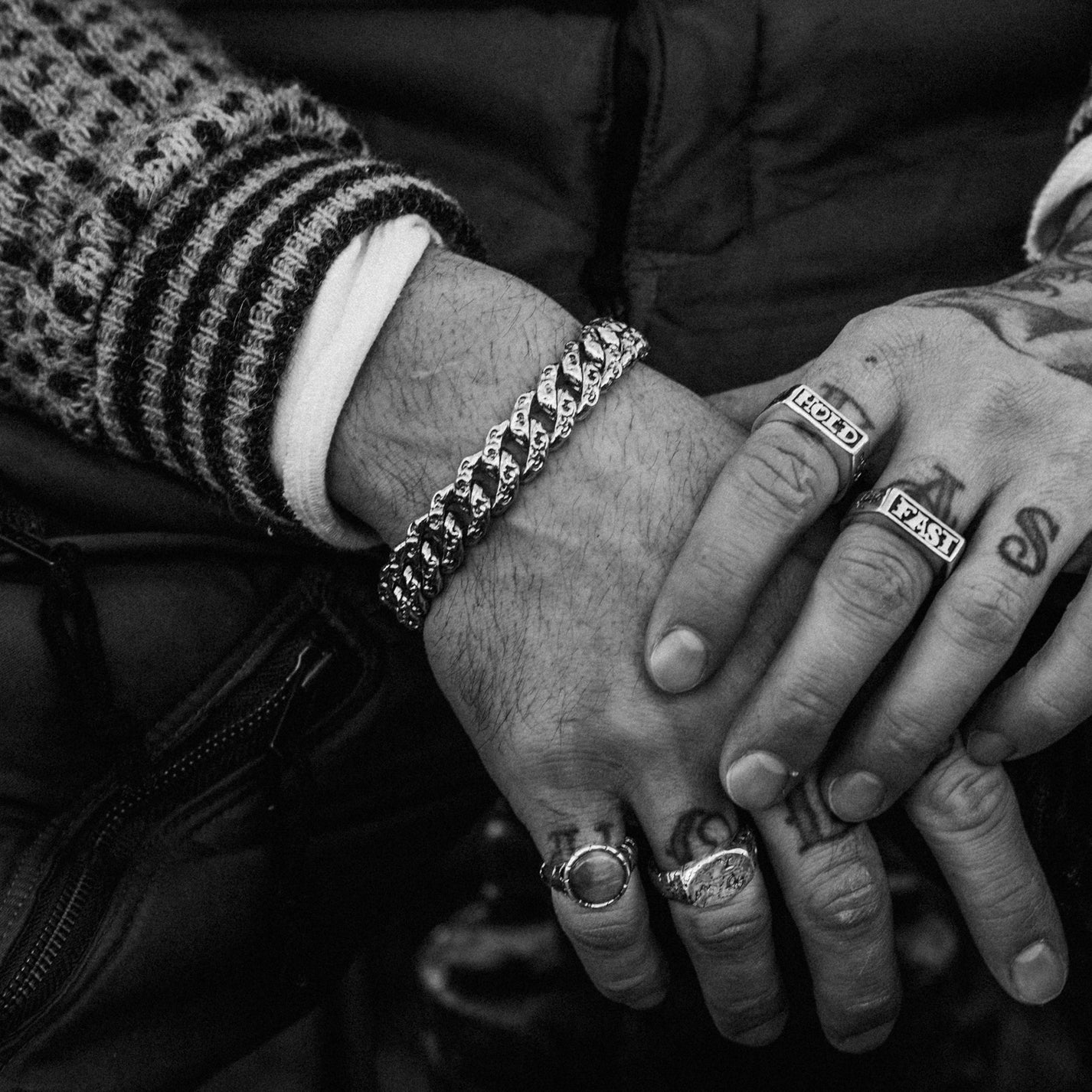 "Shakel" Handcrafted Sterling Silver Men's Bracelet – Clocks and Colours