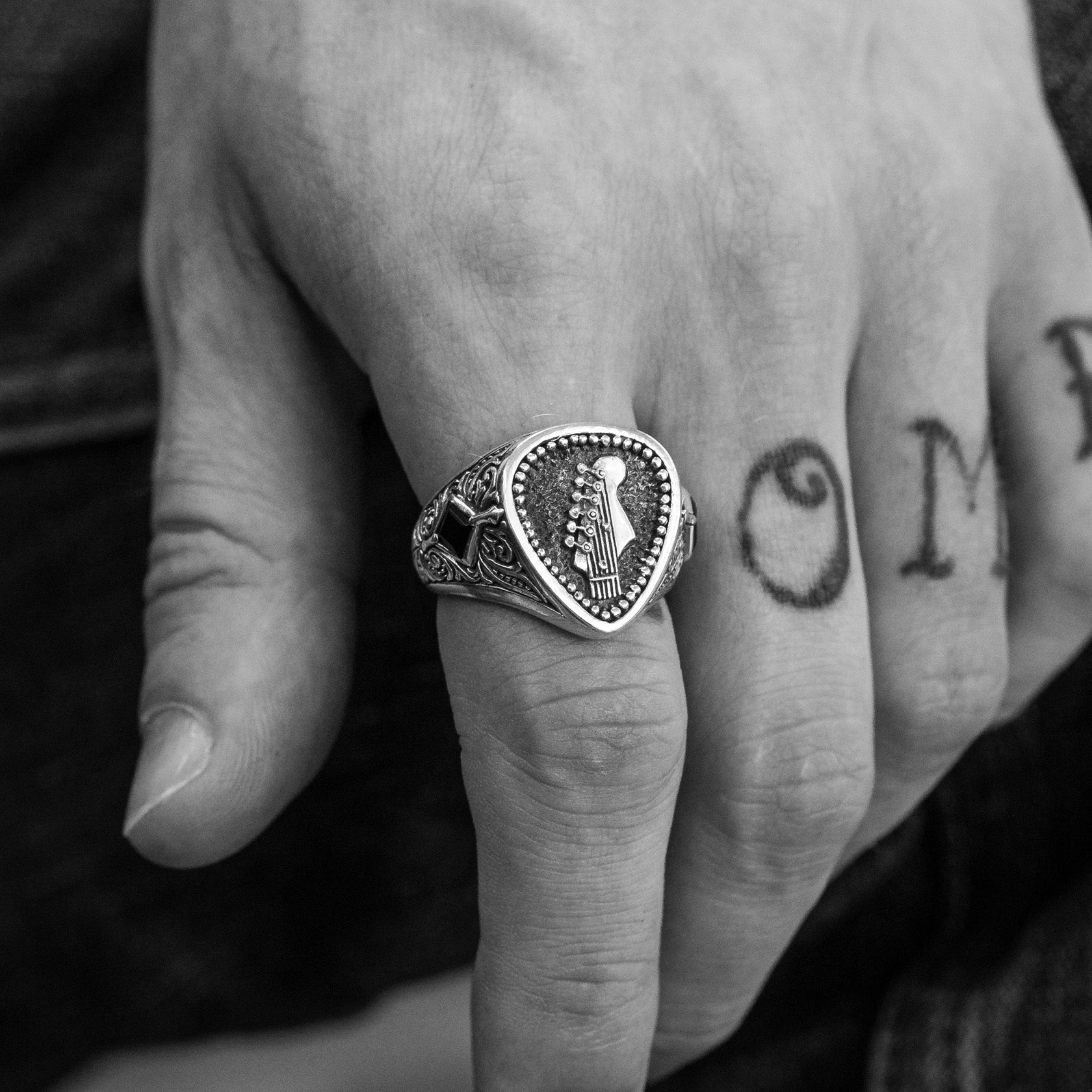 "Six String x Fender" Sterling Silver Men's Ring – Clocks and Colours
